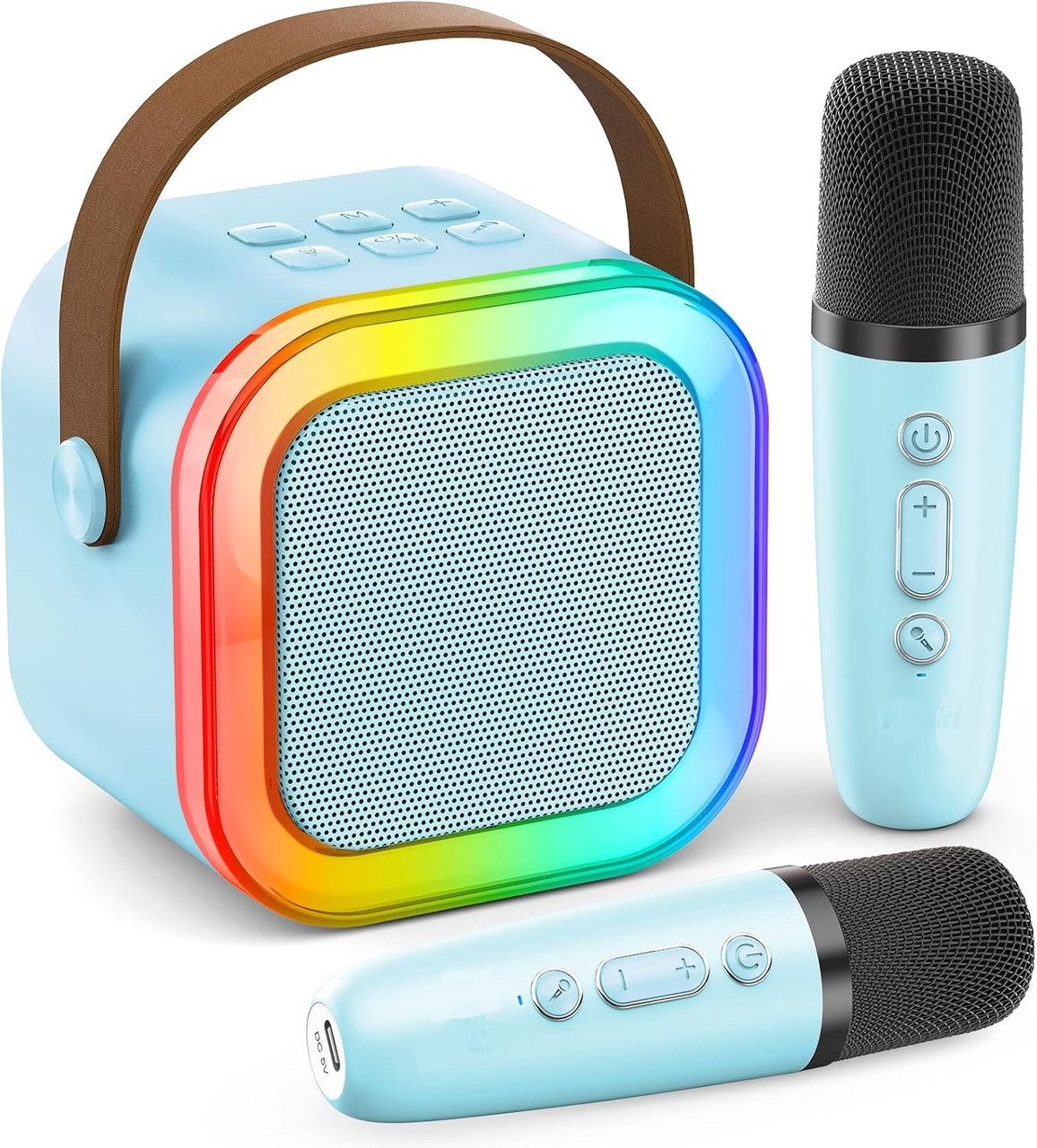 Купити Караоке з 2 мікрофонами та колонкою (Bluetooth, LED ...